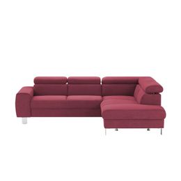 U.N.O uno Ecksofa Los Angeles ¦ rosa/pink ¦ Maße (cm): B: 249 H: 72 T: 207