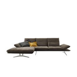 Koinor Ecksofa aus Flachgewebe Francis ¦ braun ¦ Maße (cm): B: 314 H: