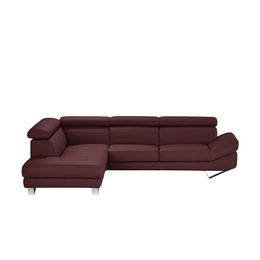 Höffner Ecksofa Camilla ¦ rot ¦ Maße (cm): B: 273 H: 78 T: 233