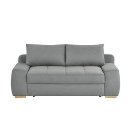 bobb Schlafsofa mit Boxspringpolsterung Eleny de Luxe ¦ grau ¦ Maße