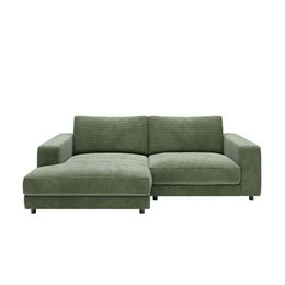 Jette Home Ecksofa in Cord Sila ¦ grün ¦ Maße (cm): B: 250 H: 85 T: 1