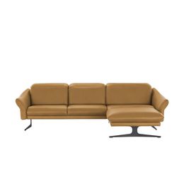 himolla Ecksofa aus Echtleder 1059 ¦ gelb ¦ Maße (cm): B: 284 H: 83 T