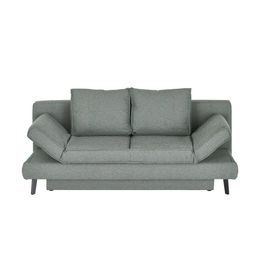 Höffner Schlafsofa Flachgewebe Sidney ¦ grau ¦ Maße (cm): B: 200 H: 85 T: 90