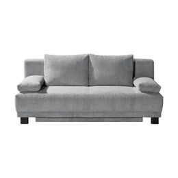 Höffner Schlafsofa aus Cord Luna ¦ grau ¦ Maße (cm): B: 200 H: 89 T: 96