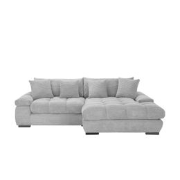 bobb Ecksofa mit trendigem Cordbezug Hella ¦ grau ¦ Maße (cm): B: 303