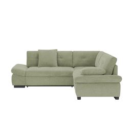 bobb Ecksofa Lindsay ¦ grün ¦ Maße (cm): B: 255 H: 91 T: 225