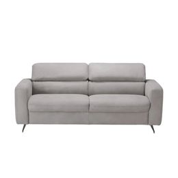 Hukla Ledersofa Carisma ¦ grau ¦ Maße (cm): B: 190 H: 82 T: 96