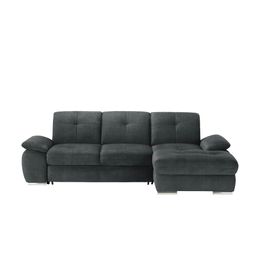 Höffner Ecksofa Gladys ¦ schwarz ¦ Maße (cm): B: 282 H: 103 T: 197