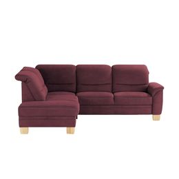 meinSofa Ecksofa Liva ¦ rot ¦ Maße (cm): B: 254 H: 106 T: 224