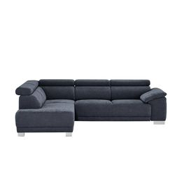 Höffner Ecksofa Chocolo ¦ blau ¦ Maße (cm): B: 270 H: 76 T: 205