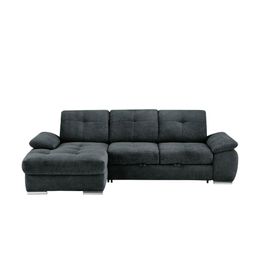 Höffner Ecksofa Gladys ¦ schwarz ¦ Maße (cm): B: 282 H: 103 T: 197