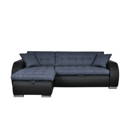 Höffner Ecksofa Aries ¦ blau ¦ Maße (cm): B: 242 H: 80 T: 161