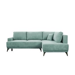 Höffner Ecksofa Lima ¦ grün ¦ Maße (cm): B: 246 H: 90 T: 169