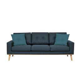 Höffner Sofa, 3-sitzig Cristy ¦ blau ¦ Maße (cm): B: 211 H: 88 T: 86