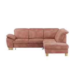 meinSofa Ecksofa Raica ¦ rosa/pink ¦ Maße (cm): B: 266 H: 91 T: 243