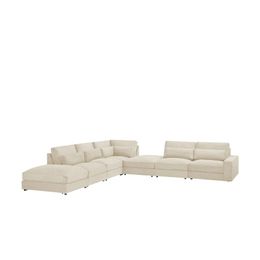 Höffner Ecksofa Branna ¦ creme ¦ Maße (cm): B: 412 H: 88 T: 386