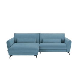 Höffner Ecksofa Cordstoff Amina ¦ türkis/petrol ¦ Maße (cm): B: 288 H: 81 T: