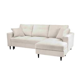 Höffner Schlafsofa mit Schlaffunktion Venice ¦ creme ¦ Maße (cm): B: 230 H: 9