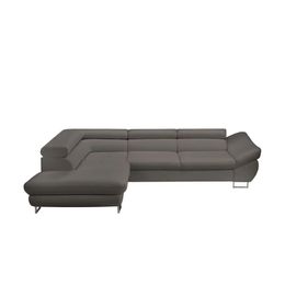 switch Ecksofa aus Kunstleder Fabio ¦ grau ¦ Maße (cm): B: 280 H: 69