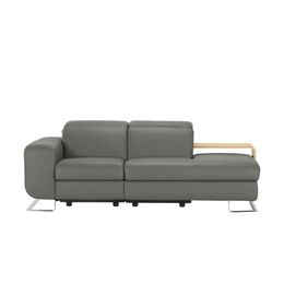 JOOP! Ledersofa 8151 ¦ grau ¦ Maße (cm): B: 211 H: 74 T: 111