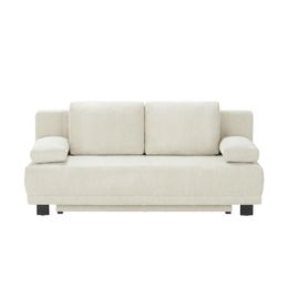 Höffner Schlafsofa aus Cord Luna ¦ beige ¦ Maße (cm): B: 200 H: 89 T: 96