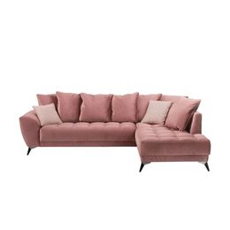 Höffner Ecksofa Bella ¦ rosa/pink ¦ Maße (cm): B: 280 H: 95 T: 195