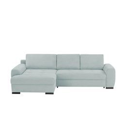 bobb Ecksofa in kuscheligem Cordstoff Soumia ¦ blau ¦ Maße (cm): B: 2