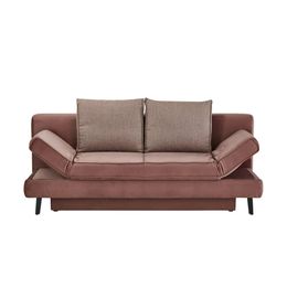 Höffner Schlafsofa Sidney ¦ rot ¦ Maße (cm): B: 200 H: 85 T: 90