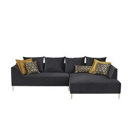 Höffner Ecksofa Reyhan ¦ schwarz ¦ Maße (cm): B: 304 H: 94 T: 202