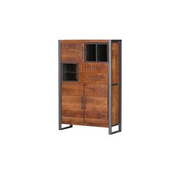 Woodford Highboard Bernada ¦ holzfarben ¦ Maße (cm): B: 90 H: 140 T: