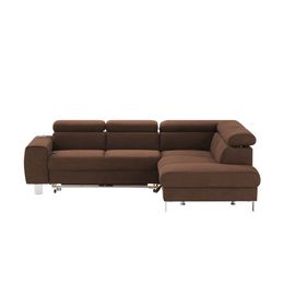 U.N.O uno Ecksofa Los Angeles ¦ braun ¦ Maße (cm): B: 249 H: 72 T: 207