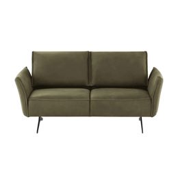 Koinor Ledersofa Vineto ¦ grün ¦ Maße (cm): B: 176 H: 110 T: 88