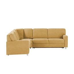 Smart Ecksofa Valencia ¦ gelb ¦ Maße (cm): B: 266 H: 90 T: 236