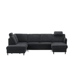 meinSofa Wohnlandschaft Veit ¦ schwarz ¦ Maße (cm): B: 305 H: 90 T: