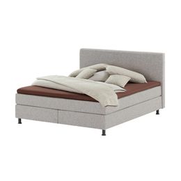 Wohnwert Boxspringbett Dormian Boro ¦ grau ¦ Maße (cm): B: 140 H: 11