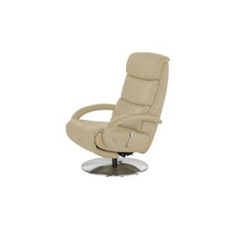 Hukla Leder-Relaxsessel Florian ¦ beige ¦ Maße (cm): B: 73 H: 109 T: