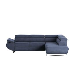 switch Ecksofa aus Mikrofaser Gio ¦ blau ¦ Maße (cm): B: 263 H: 74 T: