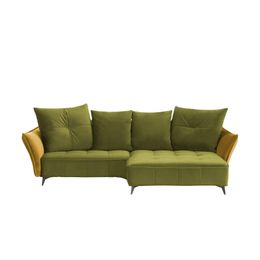 Höffner Ecksofa Crease ¦ grün ¦ Maße (cm): B: 290 H: 80 T: 175