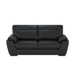 Höffner Sofa aus Leder Brandy II ¦ schwarz ¦ Maße (cm): B: 224 H: 95 T: 100