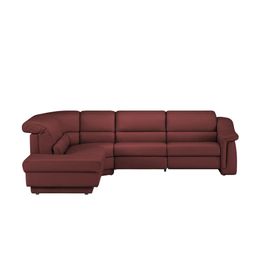 himolla Ecksofa 1301 ¦ rot ¦ Maße (cm): B: 294 H: 86 T: 256