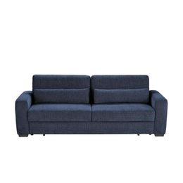 Medium Schlafsofa mit Bettkasten Kingsley De Luxe ¦ blau ¦ Maße (cm):