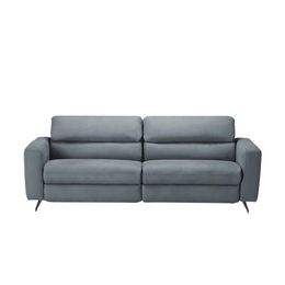 Hukla Ledersofa Carisma ¦ grau ¦ Maße (cm): B: 218 H: 82 T: 96