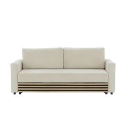 Höffner Schlafsofa mit Schlaffunktion Roma ¦ beige ¦ Maße (cm): B: 232 H: 95