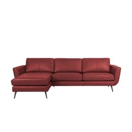 Soho Ecksofa Smile Day Leder ¦ rot ¦ Maße (cm): B: 274 H: 85 T: 156