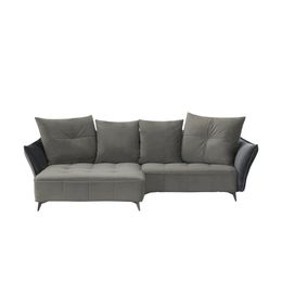 Höffner Ecksofa Crease ¦ grau ¦ Maße (cm): B: 290 H: 80 T: 175