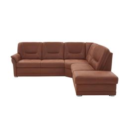 meinSofa Ecksofa aus Mikrofaser Edda ¦ braun ¦ Maße (cm): B: 253 H: 9