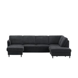 meinSofa Wohnlandschaft Veit ¦ schwarz ¦ Maße (cm): B: 305 H: 90 T: