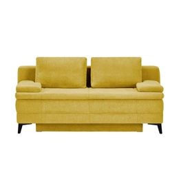 Höffner Schlafsofa Boxspring Ciri ¦ gelb ¦ Maße (cm): B: 200 H: 93 T: 107