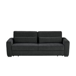 Medium Schlafsofa mit Bettkasten Kingsley De Luxe ¦ schwarz ¦ Maße (c