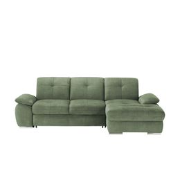 Höffner Ecksofa Gladys ¦ grün ¦ Maße (cm): B: 282 H: 103 T: 197